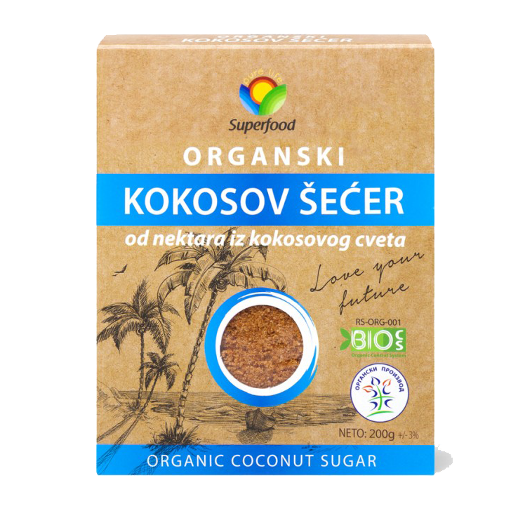 KOKOSOV ŠEĆER
ORGANSKI 200g