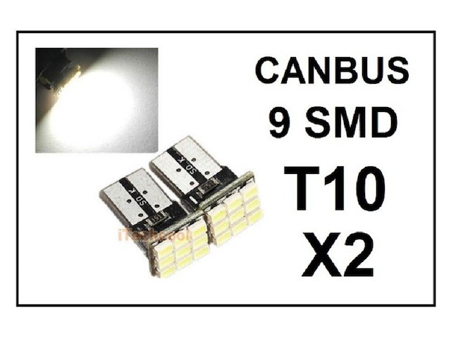LED Sijalica - T10 CANBUS 9 dioda - 2 komada