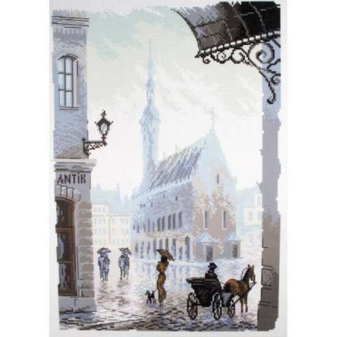 Štampani goblen Aida `Old town`, 37cm x 49cm