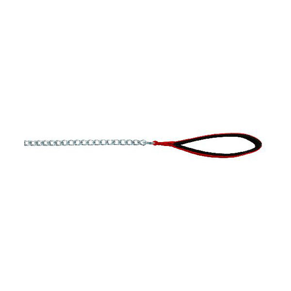 Lančani povodac Classic sa crno-crvenom ručkom 1m/4 mm 14033