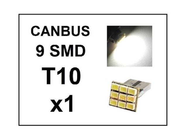 LED Sijalica - T10 CANBUS 9 dioda - 1 komad