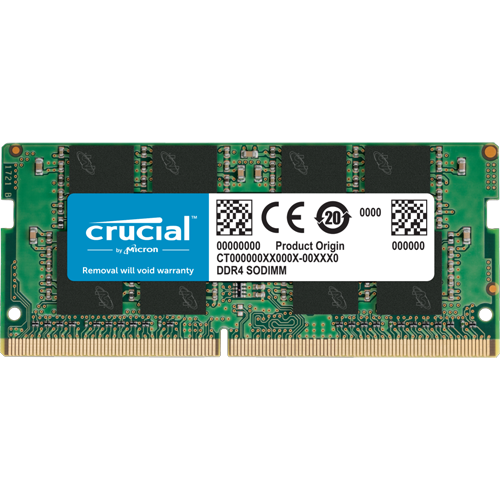 Crucial 8GB DDR4-3200 SODIMM PC4-25600 CL=22 Unbuffered NON-ECC 1.2V 1024Meg x 64 | CT8G4SFRA32A
