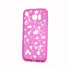 Futrola silikonska Flower pearl za Samsung G920 Galaxy S6 pink