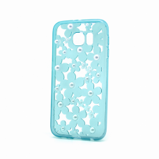 Futrola silikonska Flower pearl za Samsung G920 Galaxy S6 zelena