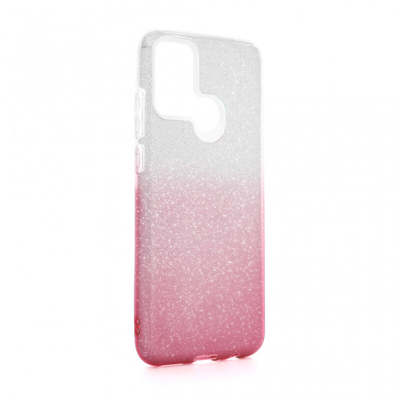 Maskica Double Crystal Dust za Huawei Honor 9A roze srebrna