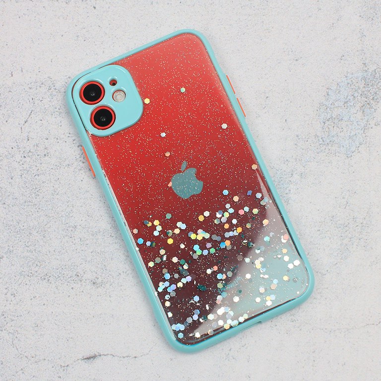 Maskica Frame Glitter za iPhone 11 6.1 mint