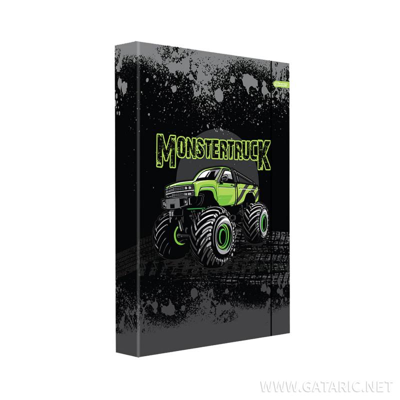 Mapa Kartonska sa Gumom A4 "Monster Truck", Crna