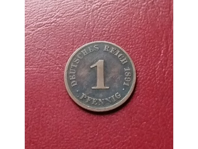 1 PFENNIG 1891 J **RARE**