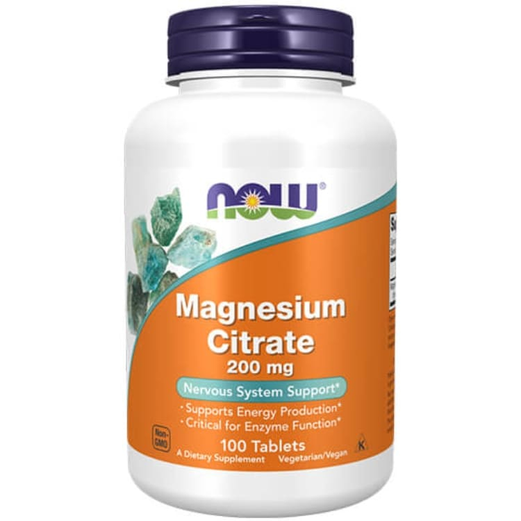 Now Magnesium Citrate 200mg 100 tableta