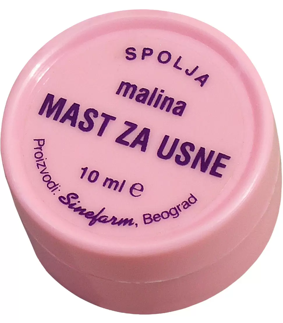 Mast za usne u kutijici -malina-10 ml-e