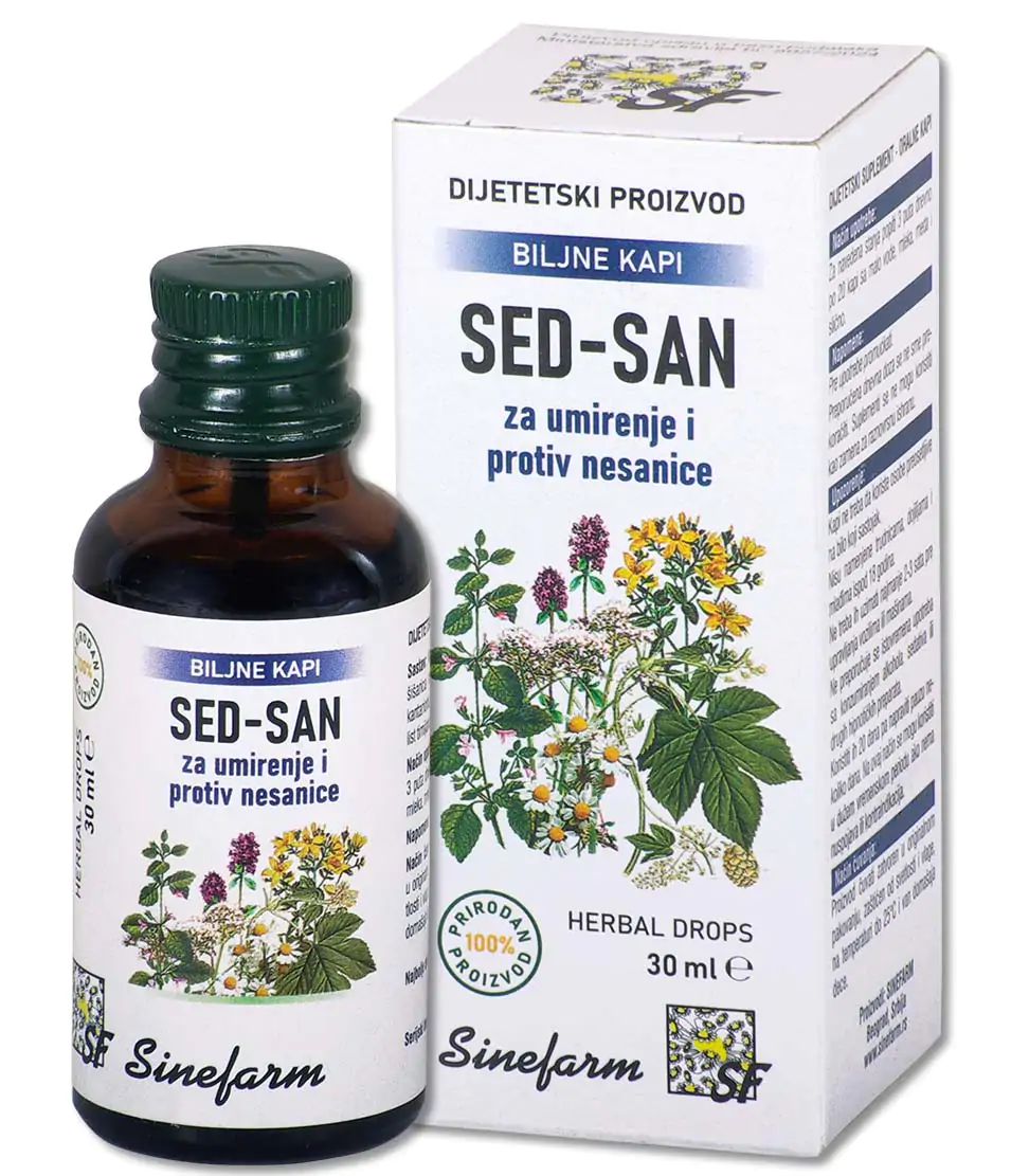 Kapi za umirenje i protiv nesanice
-30 ml-e SED-SAN