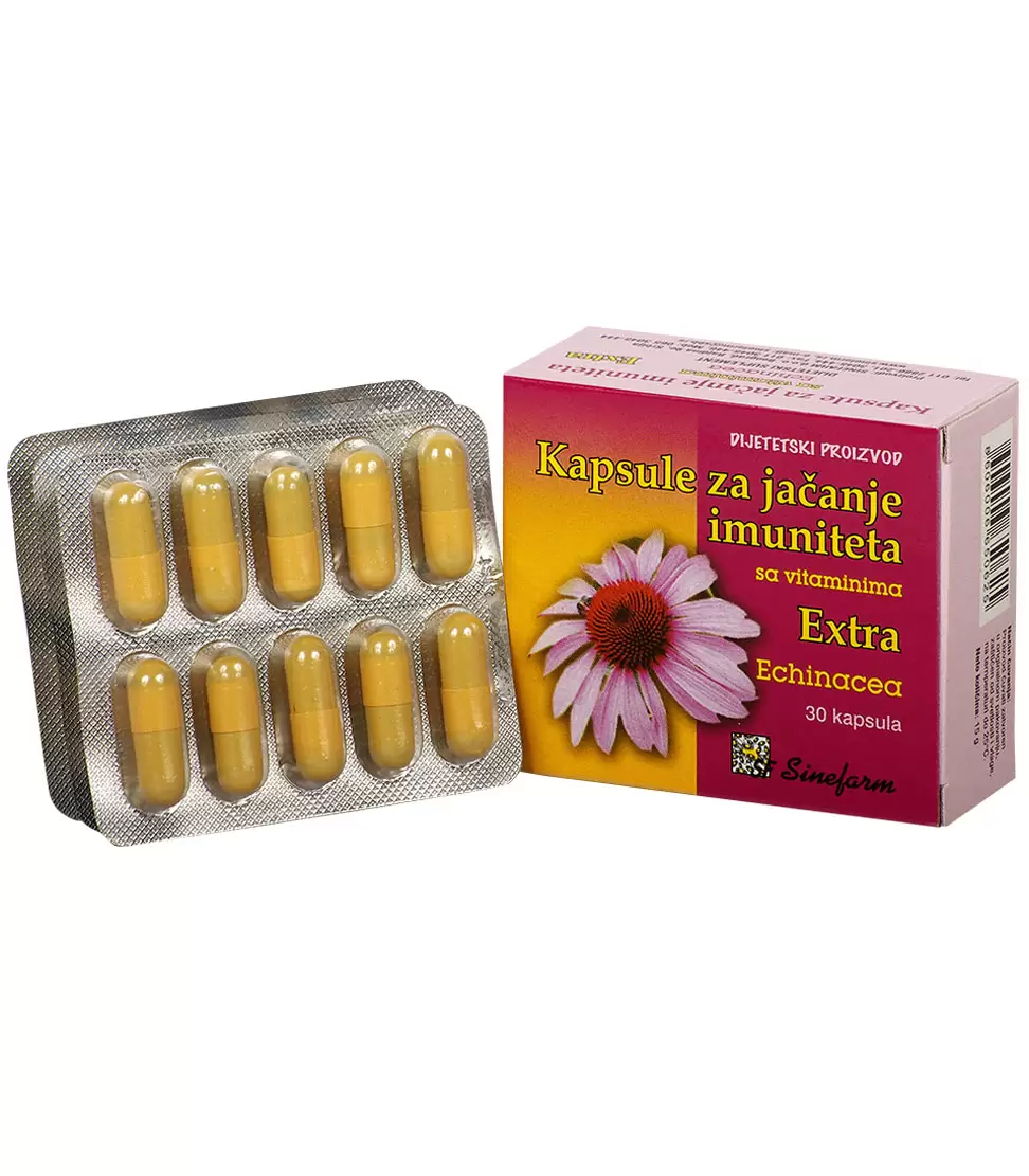 Kapsule za jačanje imuniteta sa vitaminima
-EXTRA-30 kom. EHINACEA