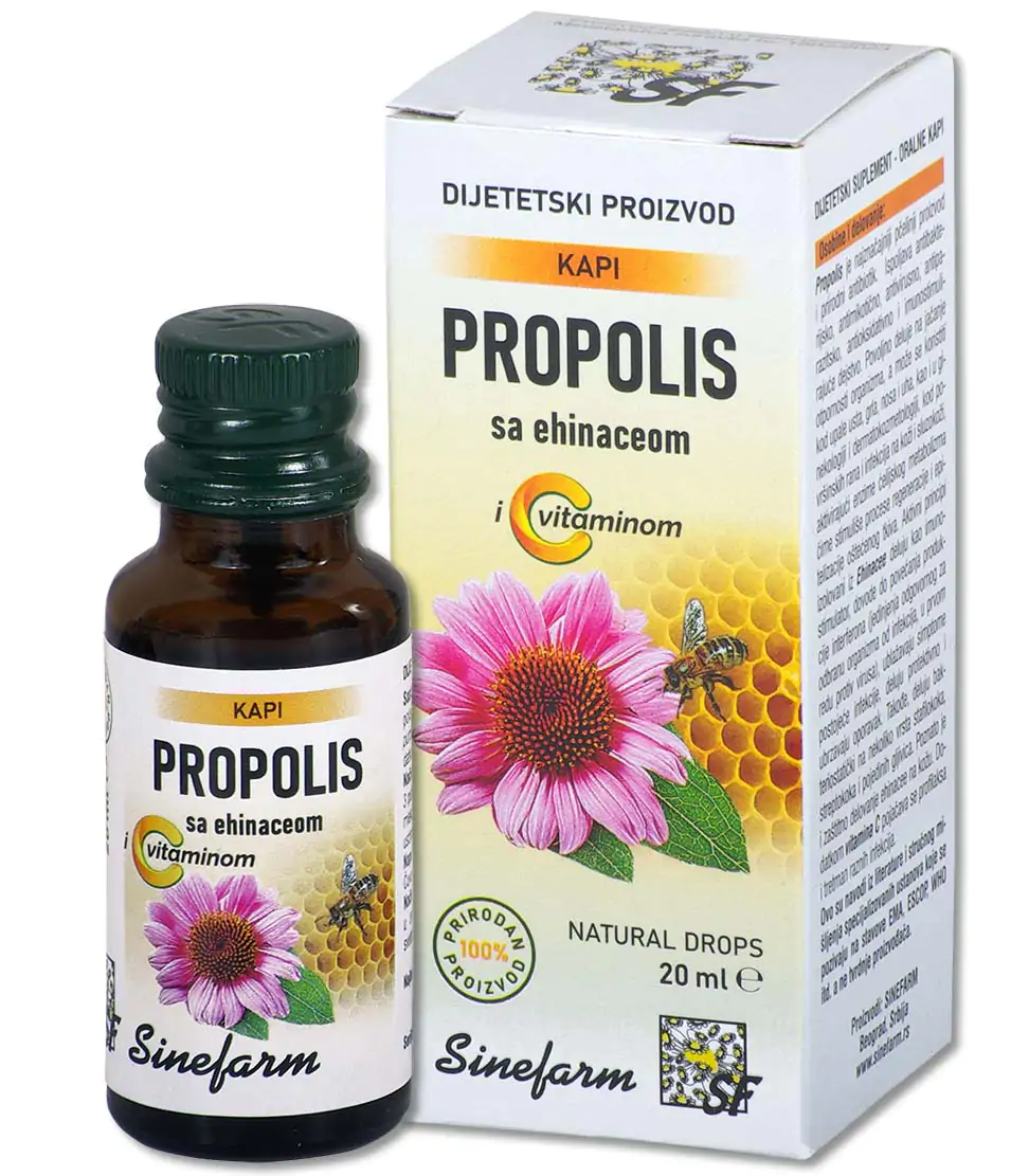 Propolis kapi sa ehinaceom i C vitaminom
-20 ml-e