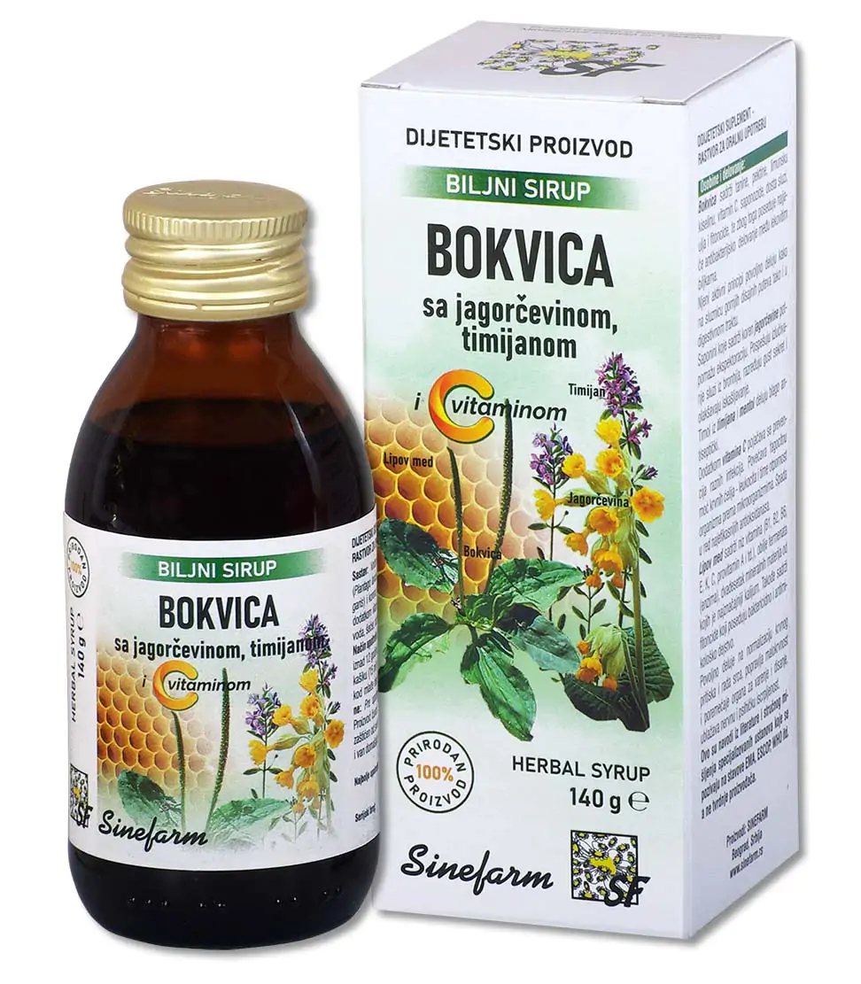 Sirup od bokvice sa timijanom, jagorčevinom
i C vitaminom-140 g-e