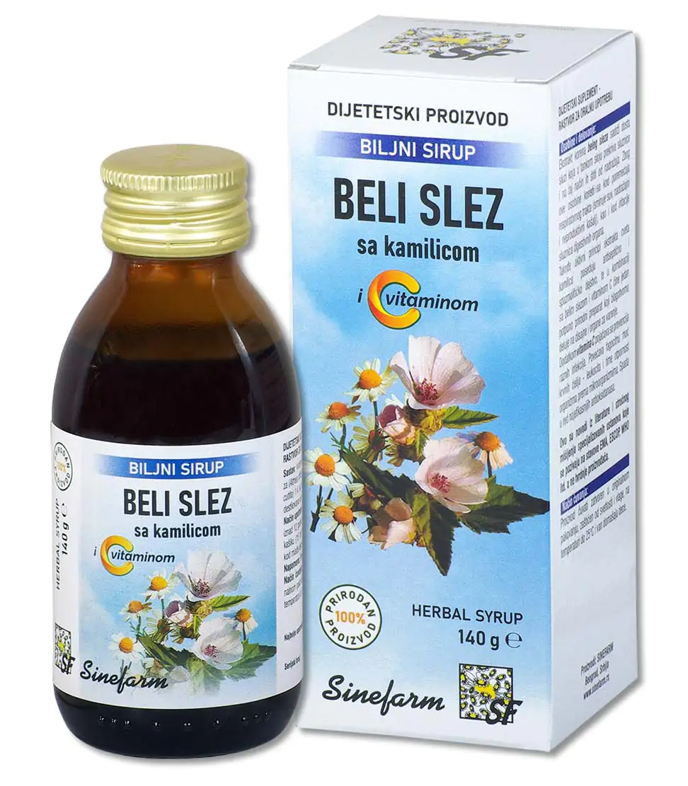 Sirup od belog sleza sa kamilicom
i C vitaminom-140 g-e