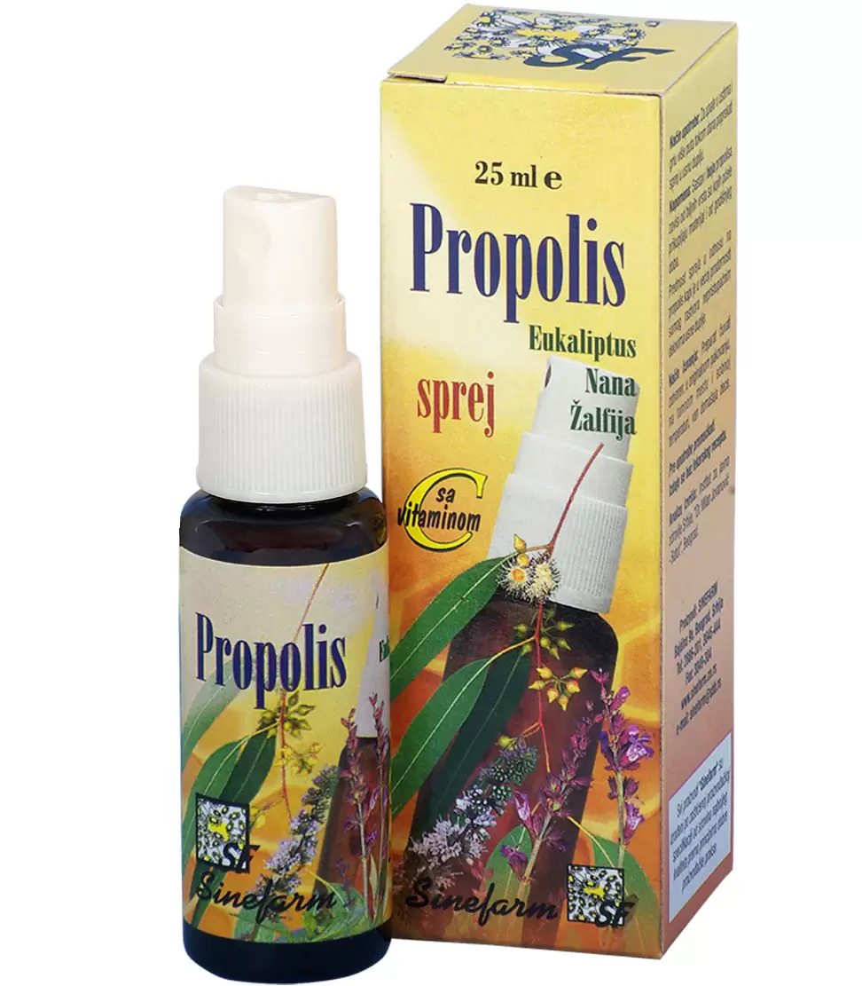 Propolis sprej sa nanom, žalfijom, eukaliptusom
i C vitaminom-25 ml-e