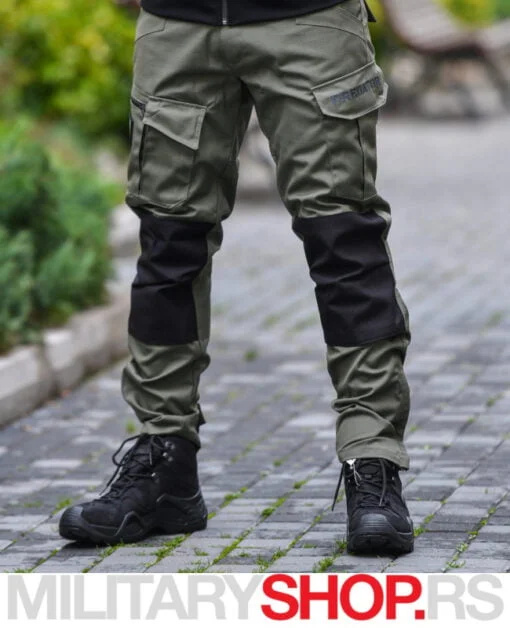 Taktičke pantalone crno-zelene boje Predator