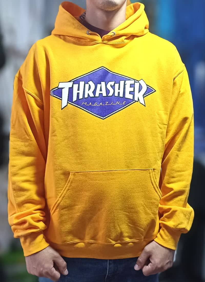 Thrasher Diamond Logo Hoodie – Yellow