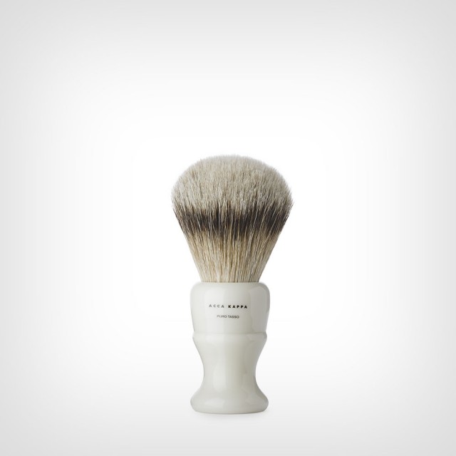 ACCA KAPPA SHAVING BRUSH DESIGN RESINA – IVORY – PURE BADGER – LARGE – VELIKA ČETKA ZA BRIJANJE OD ČISTE DLAKE JAZAVCA