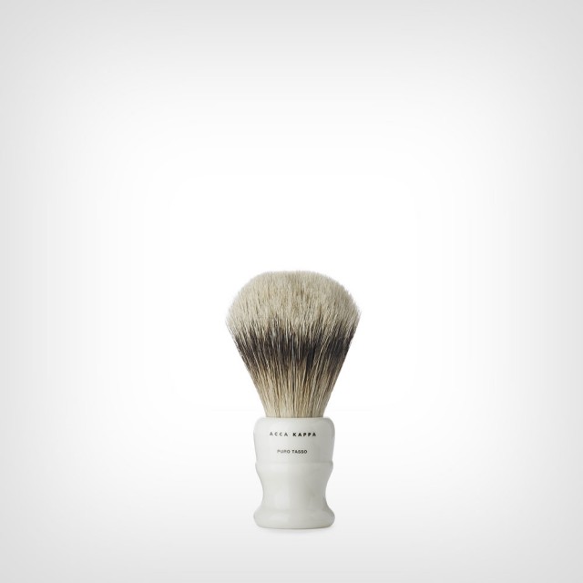 ACCA KAPPA SHAVING BRUSH DESIGN RESINA – IVORY – PURE BADGER – SMALL – MALA ČETKA ZA BRIJANJE OD ČISTE DLAKE JAZAVCA