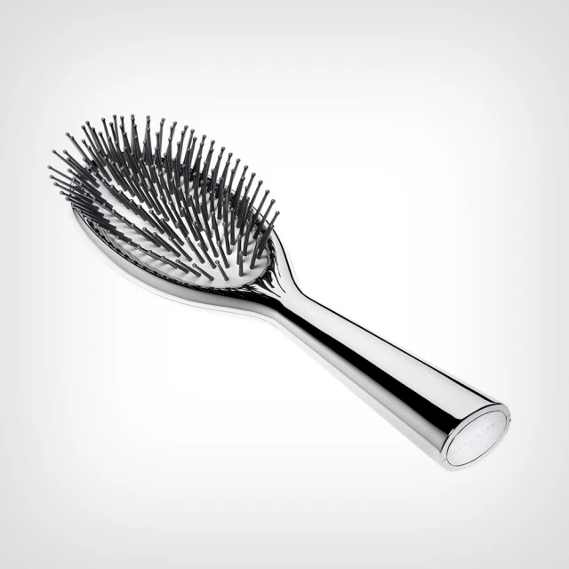 Acca Kappa Chromed Hairbrush – POM Pins – Luksuzna italijanska kolekcija sa srebrnom završnom obradom