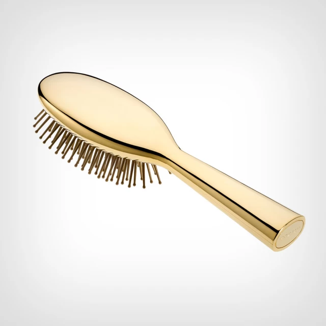 Acca Kappa Goldplated Hairbrush – POM Pins – Luksuzna italijanska kolekcija sa zlatnom završnom obradom