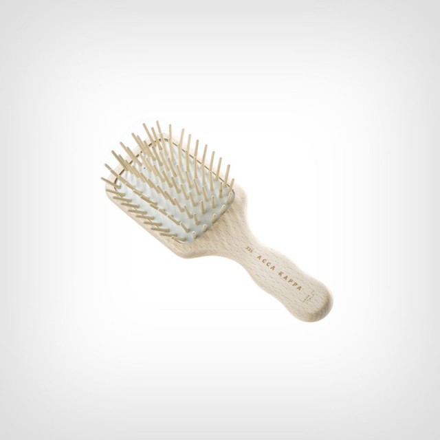 ACCA KAPPA MINI PADDLE BRUSH – BEECH WOOD – WOODEN PINS – ČETKA OD DRVENIH IGLICA I JASTUČETA OD PRIRODNE GUME