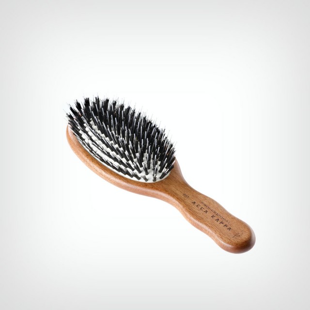 Acca Kappa Pneumatic Mini Oval Brush – Kotibé Wood – Boar Bristles – Četka za održavanje čistoće kose, daje punoću i sjaj