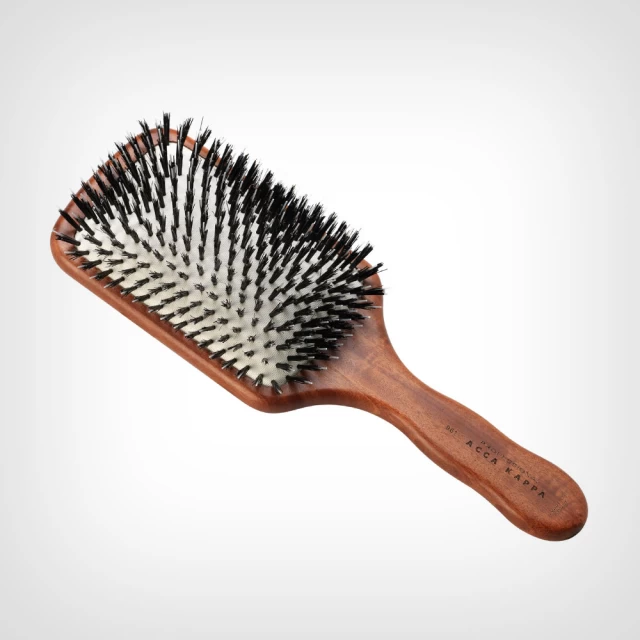 Acca Kappa Pneumatic Paddle Brush – Kotibé Wood – Boar Bristles – Četka za kose srednje dužine