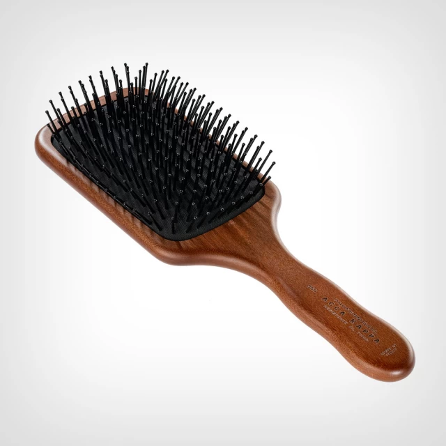 Acca Kappa Pneumatic Paddle Brush – Kotibé Wood – POM Pins – Četka za zagladjunje kose i masažu vlasišta