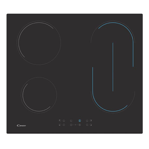CANDY Ugradna ploča CH64BVT Crna, Staklokeramička, Senzorsko upravljanje (Na dodir)