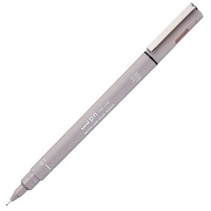 Uni-ball Pin Pen 0.1 Pigment Ink 01-200 Light grey