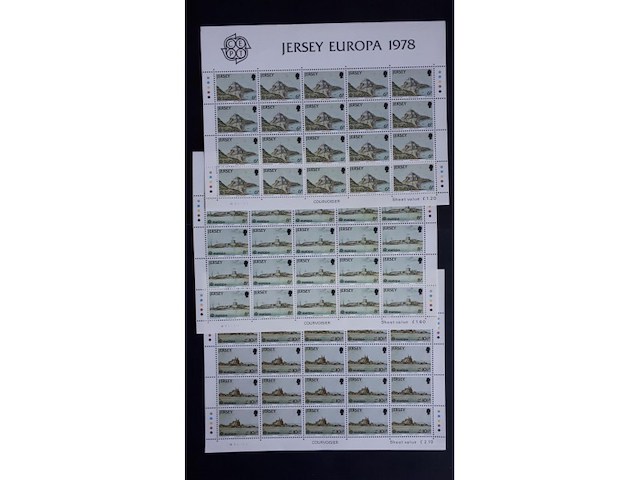 Europa CEPT - Jersey 1978. ** 3 x tab komplet