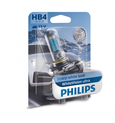 Auto sijalice PHILIPS HB4 12V 51W P22d - WhiteVision Ultra - 3700K i 60% više svetla - 9006WVUB1