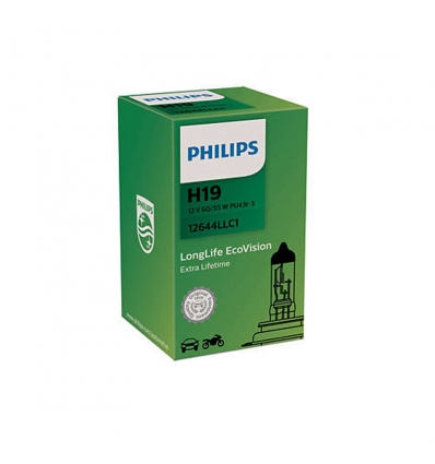 Auto sijalice PHILIPS H19 12V 60/55W PU43t-3 - LongLife EcoVision - Extra Lifetime - 12644LLC1