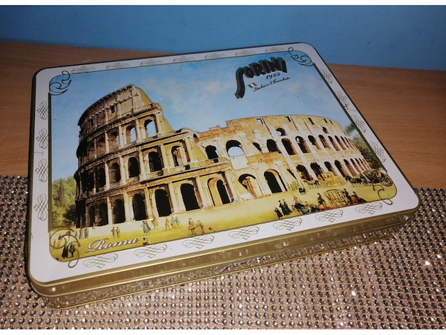 Rim Koloseum vintage metalna kutija Sorini chocolate
