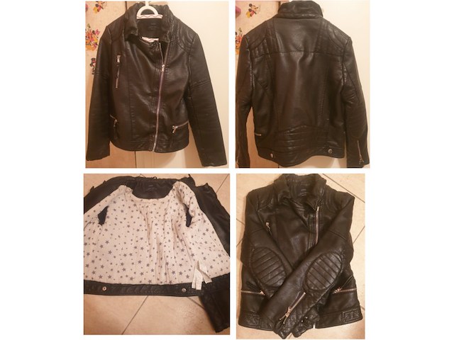 ZARA biker KOŽNA JAKNA 11-12 god 152 cm