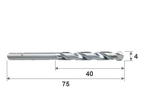 Burgija za beton Opal Hr 4,0mm -za zid ISO 5468