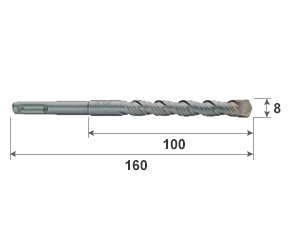 Burgija za beton SDS-plus Siva 8x160mm MS5 VARIO