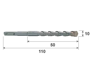 Burgija za beton SDS-plus Siva x10x110mm MS5 VARIO