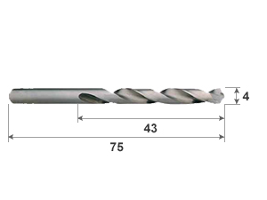 Burgija za metal HSS-brušena Siva 4,0mm DIN 338 (10kom)