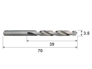 Burgija za metal HSS-brušena Siva 3,5mm DIN 338 (10kom)