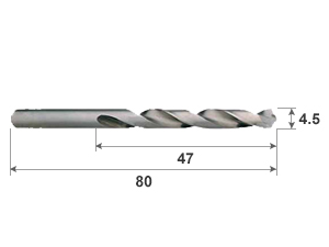 Burgija za metal HSS-brušena Siva 4,5mm DIN 338 (10kom)