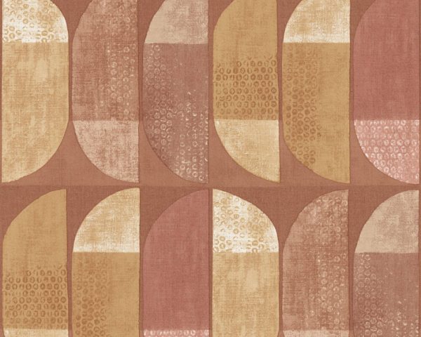 Private Walls Wallpaper «Graphics, Brown, Cream, Orange, Yellow» 375317