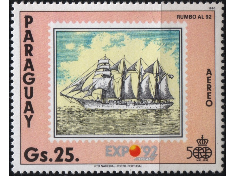 kt360h 27.jan1990 ParaguayCDel Mi4466 ** 1/5