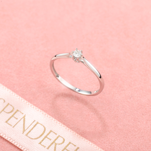 Klasičan verenički prsten od belog zlata