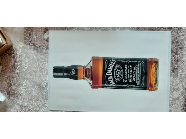 Slika za tortu Jack daniels flasa na a4 fondan listu