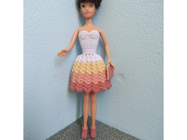Odelo za barbike- gradijent haljina model 1