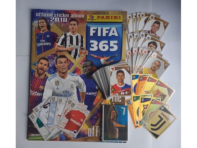 FIFA 365 2018 lot od 200 različitih sličica + kolekcion