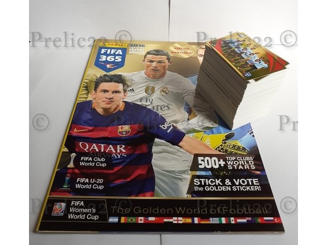 FIFA 365 2016 lot od 300 sličica + kolekcionarski album